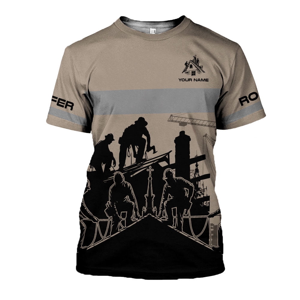 Custom Name Roofer 3D shirt for men, Roofing Shirt Gift for Roofer 3D ...