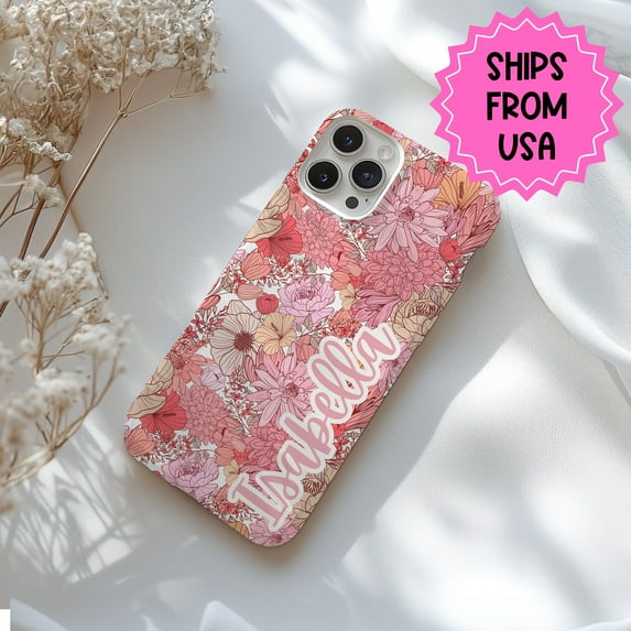Custom Name Rose Flower Case for iPhone Samsung Protective - Walmart.com