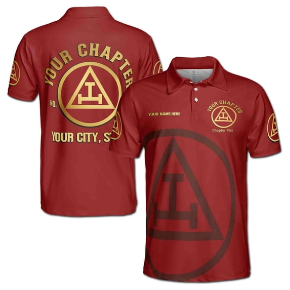 Custom Name Royal Arch Masonry York Rite Freemasonry Masonic Men's Polo ...