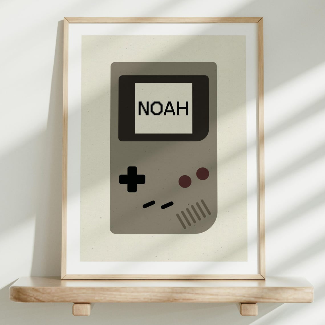 Custom Name Sign, Classic Gameboy Art Print, Personalized Gift, Kids ...