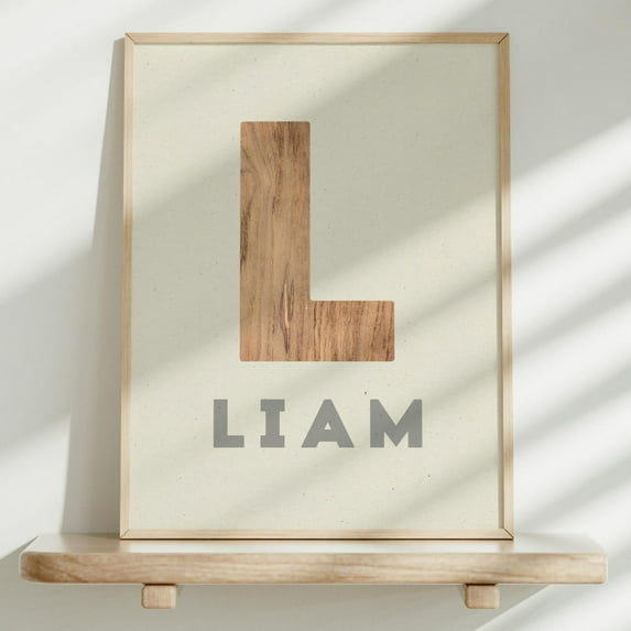 Custom Name Sign, Name Sign Kids, Neutral Nursery, Personalized Print ...