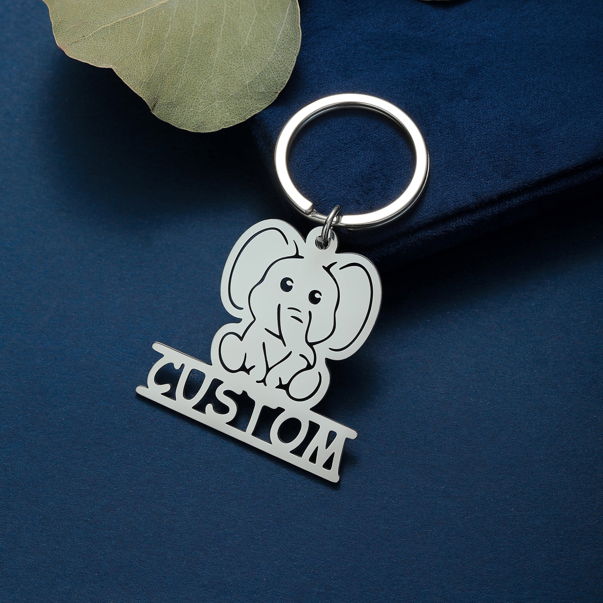 Custom Name Tag Keychain Personalized Engrave Letters Nameplate Keyring ...