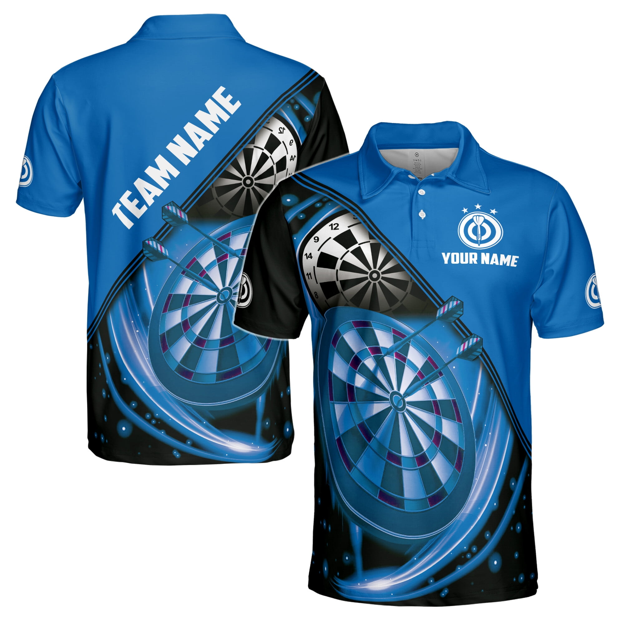 Custom Name Team Name Darts Graphic Arts Darts Team Men's Polo Shirt S-5XL - Walmart.com