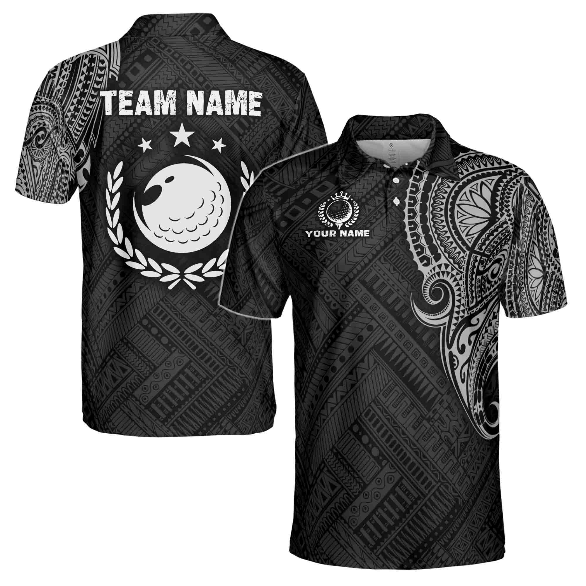 Custom Name Team Name Tribal Pattern Golf Men's Polo Shirt S-5XL ...