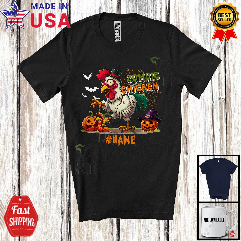 Custom Name Zombie Chicken; Creepy Halloween Costume Chicken; Animal ...
