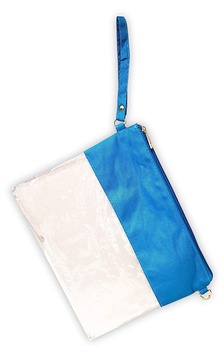 Custom Name or Monogram NFL Approved Stadium Clear Zip Wristlet Pouch ...