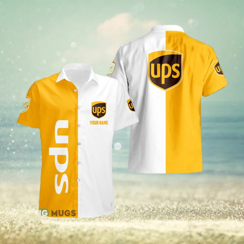 Custom Name ups Style 5 Logo Trademark 3D Hawaiian Shirt For Men And ...