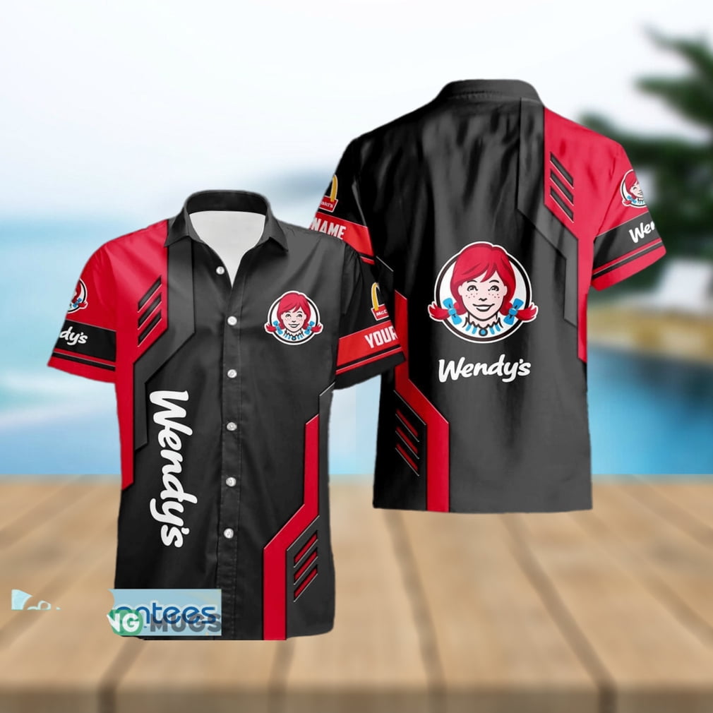 Custom Name wendy s Style 7 Logo Trademark 3D Hawaiian Shirt For Men ...