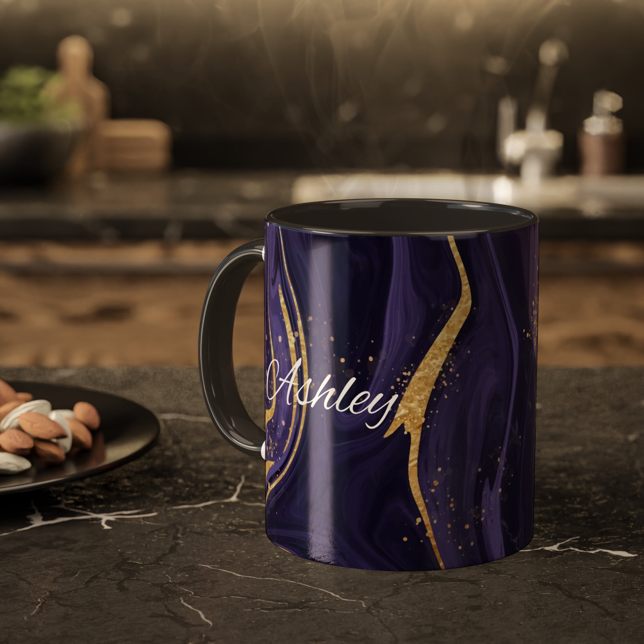Custom Name with Purple Marple Colorful Mugs, 11oz - Karibou USA Design ...