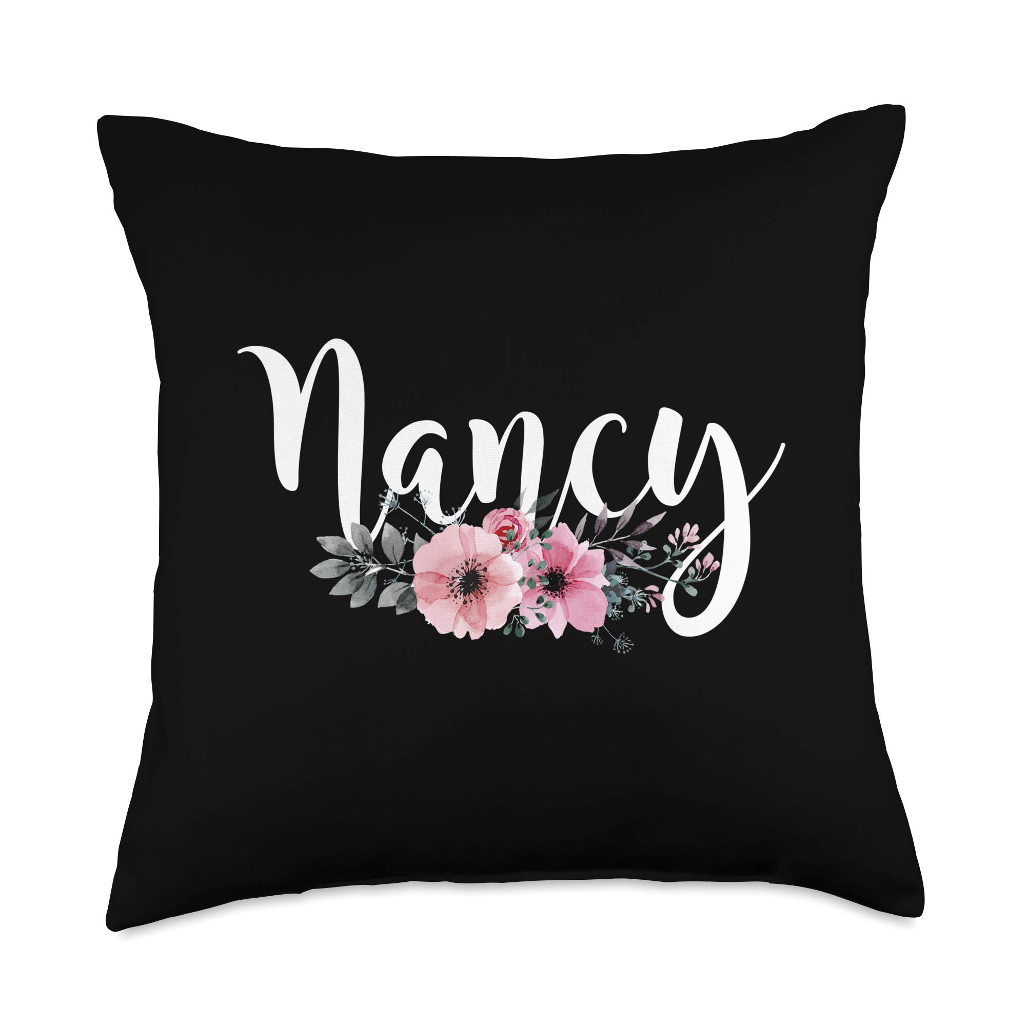 Custom Nancy Name Pink Flowers Decor Cute Gift Nancy Name Personalized ...