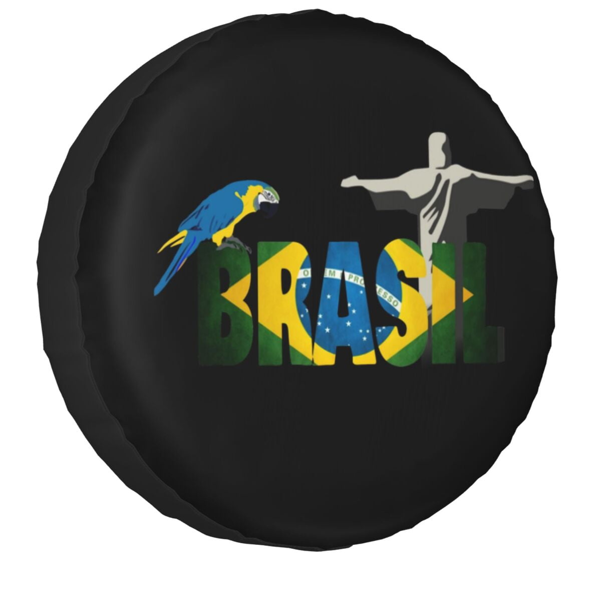 Custom National Flag Of Brazil Spare Tire Cover for Hummer Brazilian ...