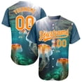 Custom Navy Bay Orange-White 3D Pattern Design Jellyfish In The Ocean ...