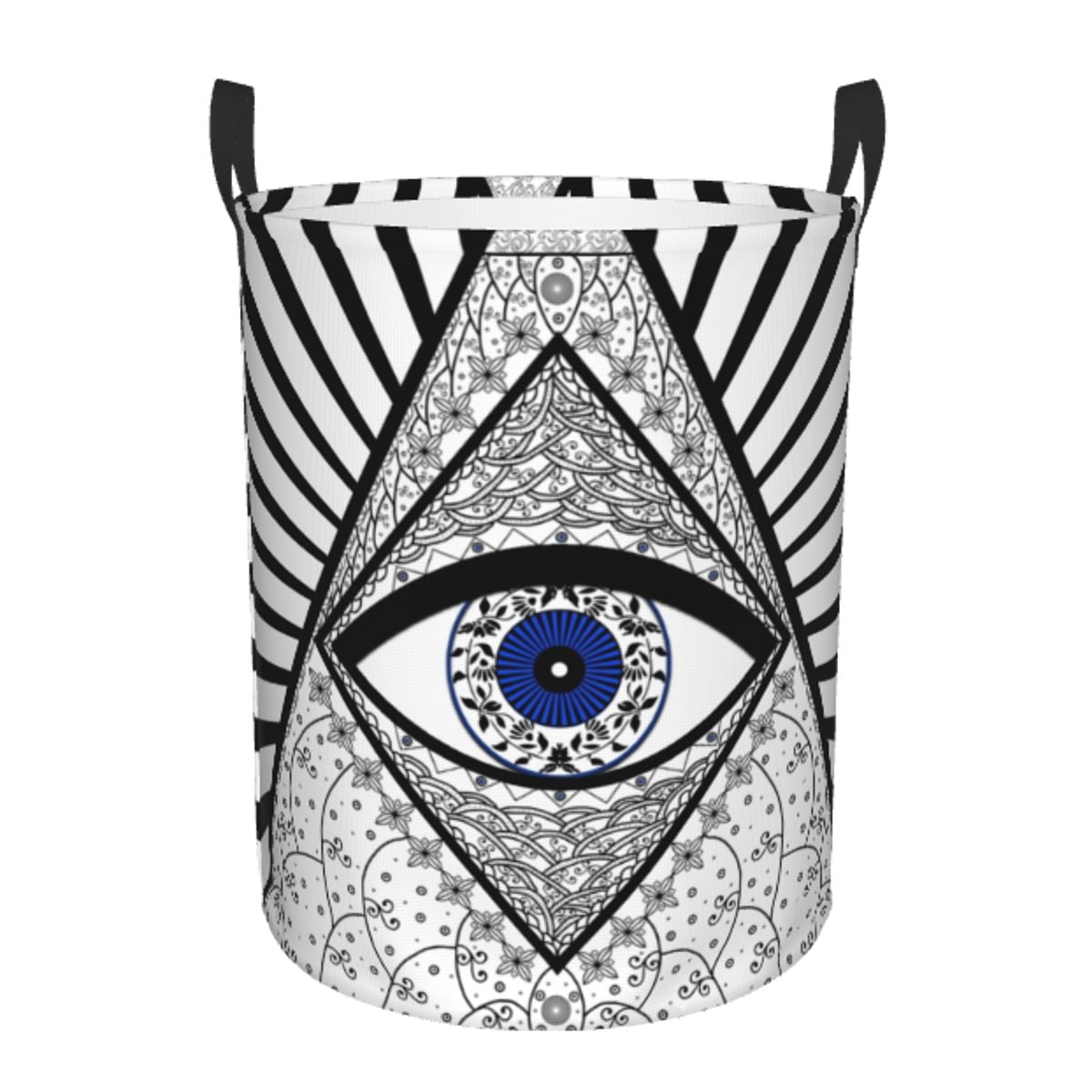 Custom Nazar Evil Eye Protection Symbol Laundry Basket Collapsible ...