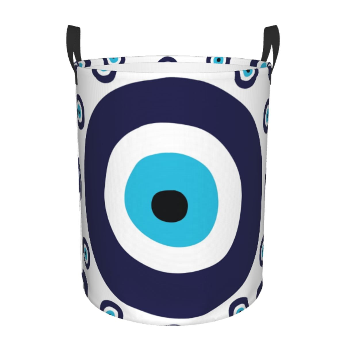 Custom Nazar Evil Eye Protection Symbol Laundry Basket Collapsible ...