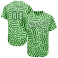 Custom Neon Green Kelly Green-White 3D Pattern Design Authentic ...