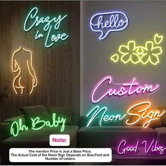 Custom Neon Sign Personalised Led Neon Name Sign Logo Home Decor Night ...