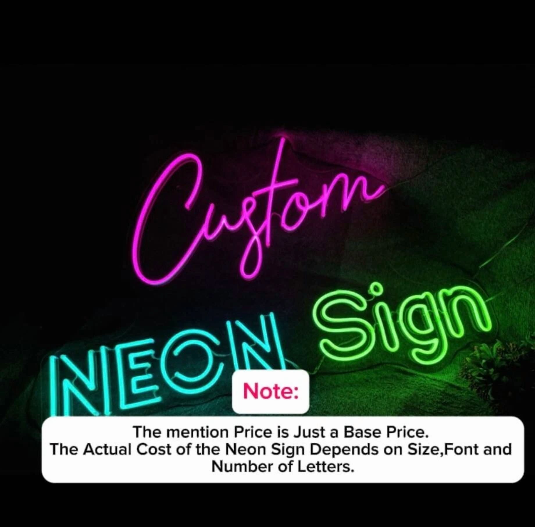 Custom Neon Sign Personalised Led Neon Name Sign Logo Home Decor Night ...