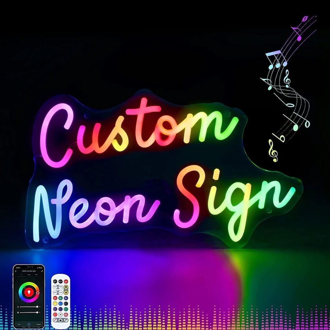 Custom Neon Signs, Neon Sign Customizable for Wall Decor, Personalized ...