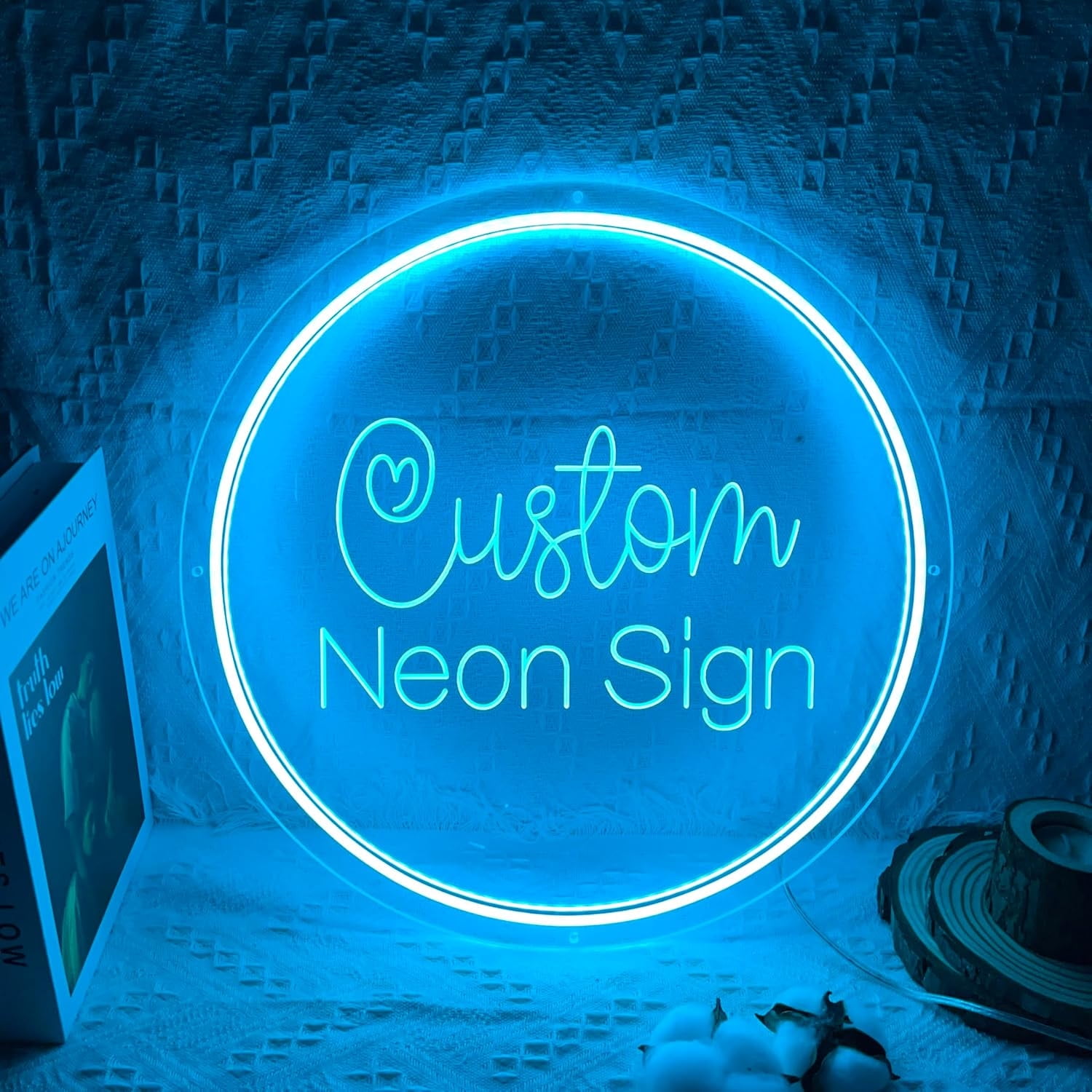 Custom Neon Signs for Wall Decor,Personalized Art Carving 3D LED Neon ...