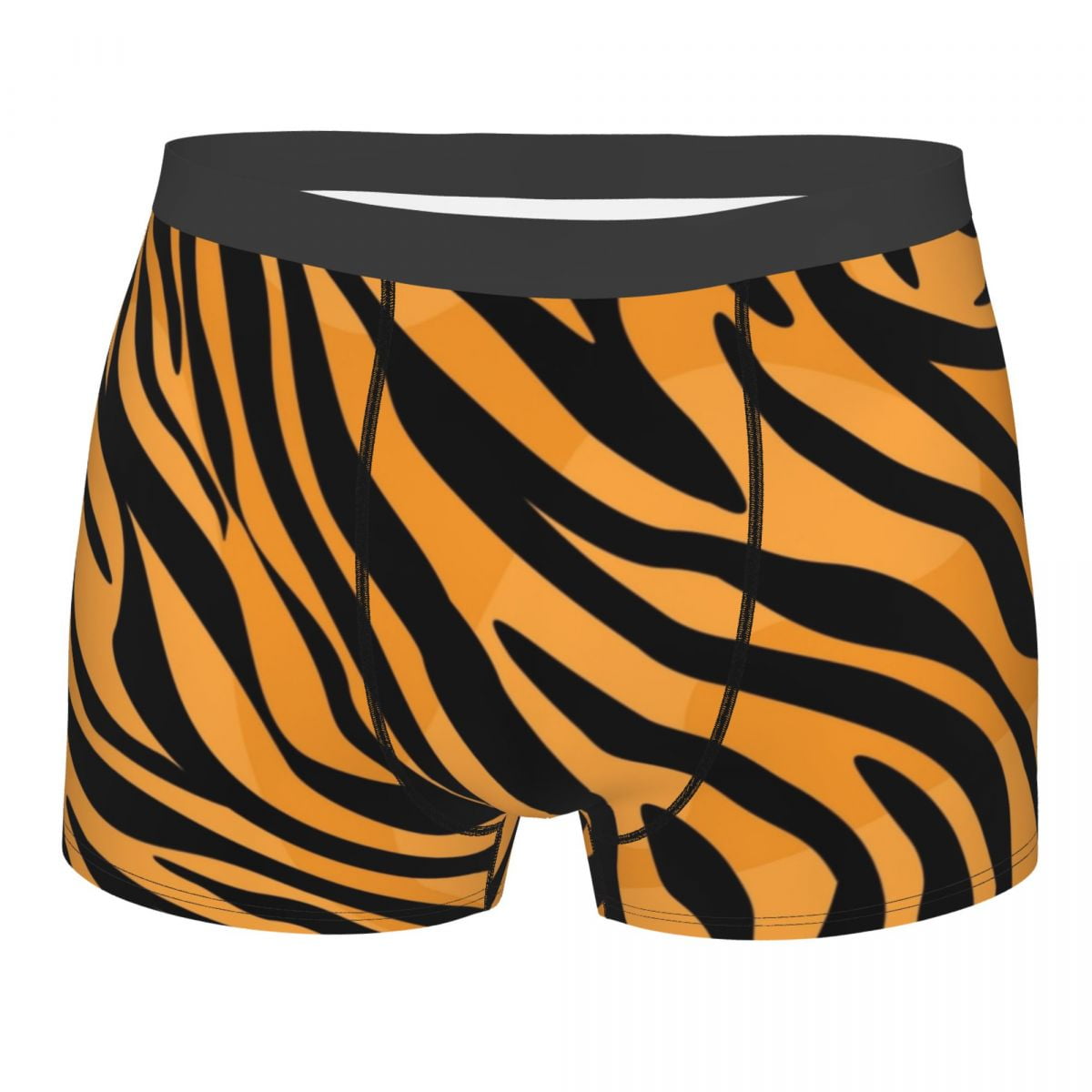 Custom Novelty Gray Tiger Printed Boxers Shorts Panties Male Underpants ...