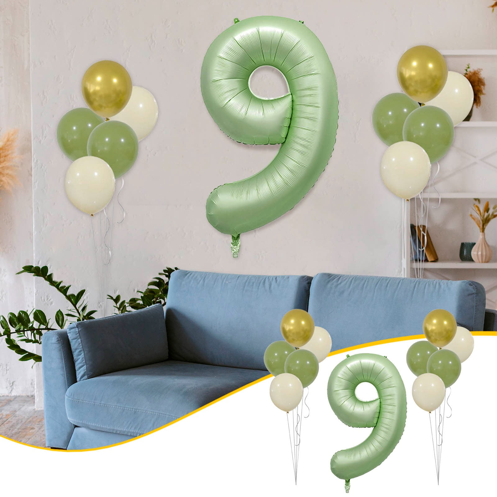 Custom Number Party Balloons – Helium-Ready Aluminum Foil Decor for ...