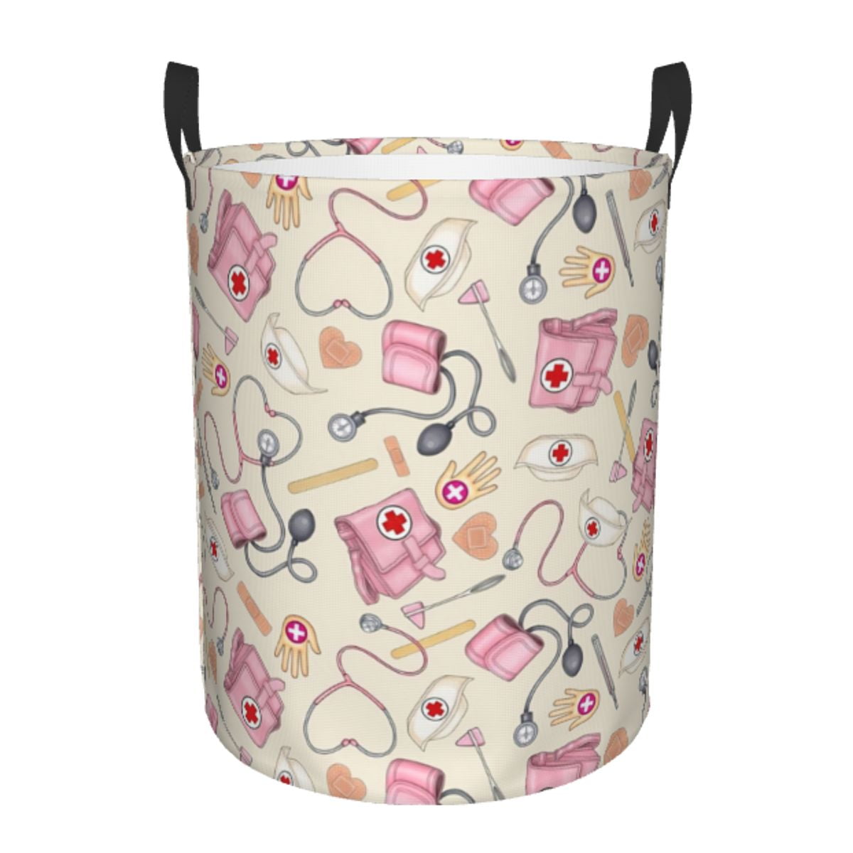 Custom Nurse Pattern With Bear Laundry Hamper Large Clothes Storage ...