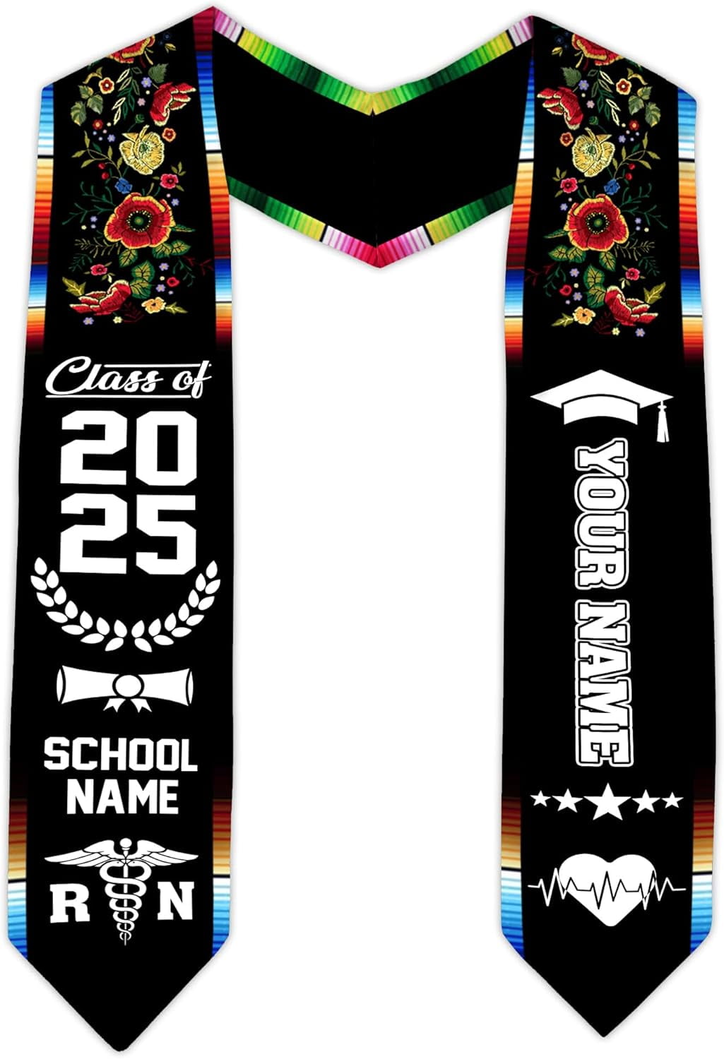 Custom Nurse Sash Graduation, RN Graduation Stole Gifts for Friends ...