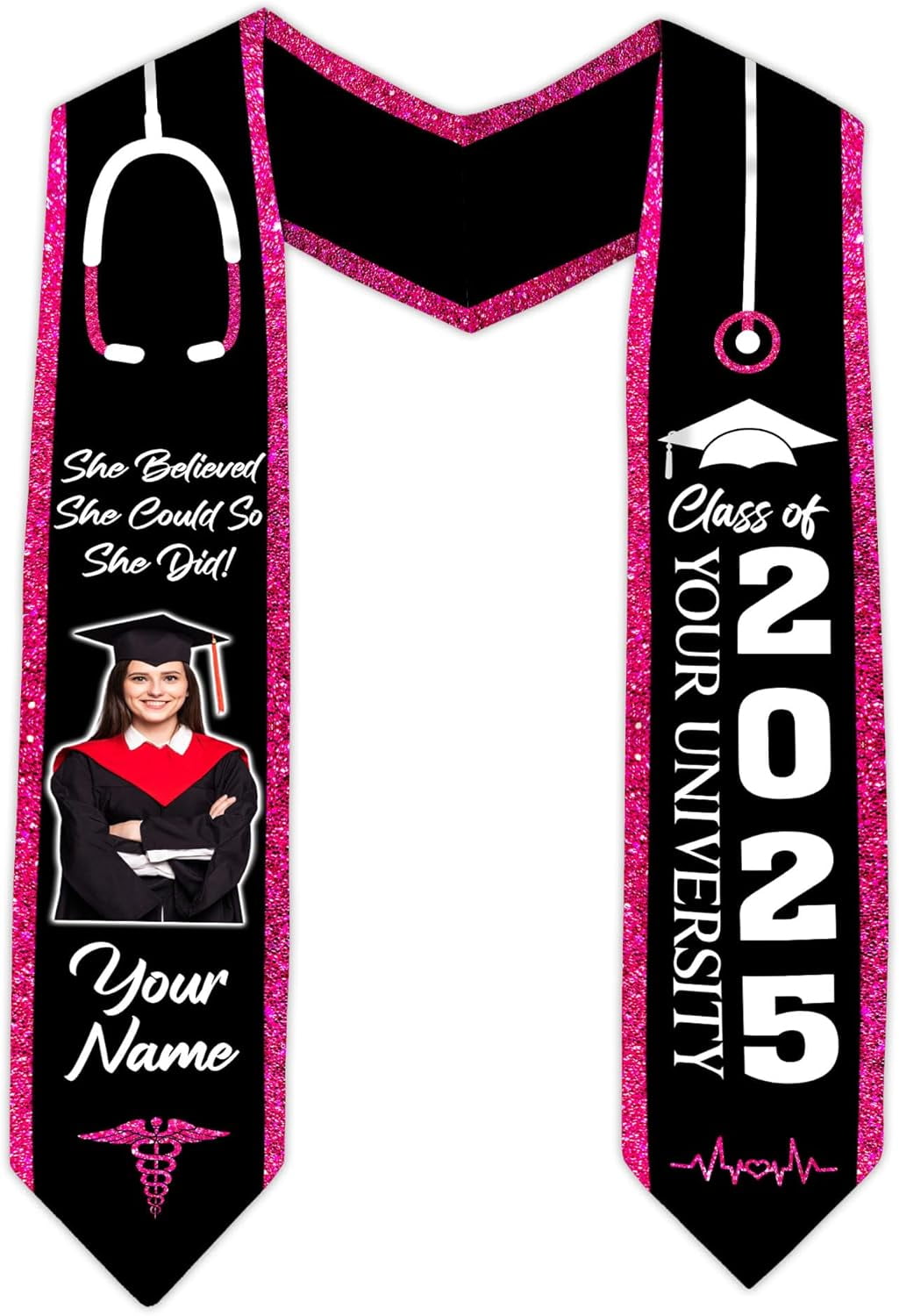 Custom Nurse Sash Graduation, RN Graduation Stole Gifts for Friends ...