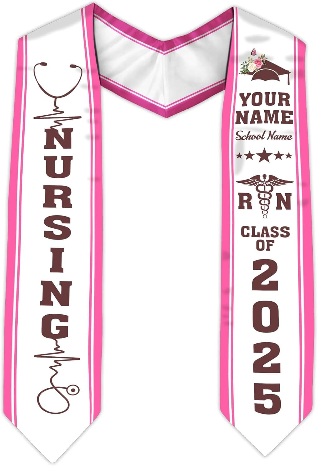 Custom Nurse Sash Graduation, RN Graduation Stole Gifts for Friends ...