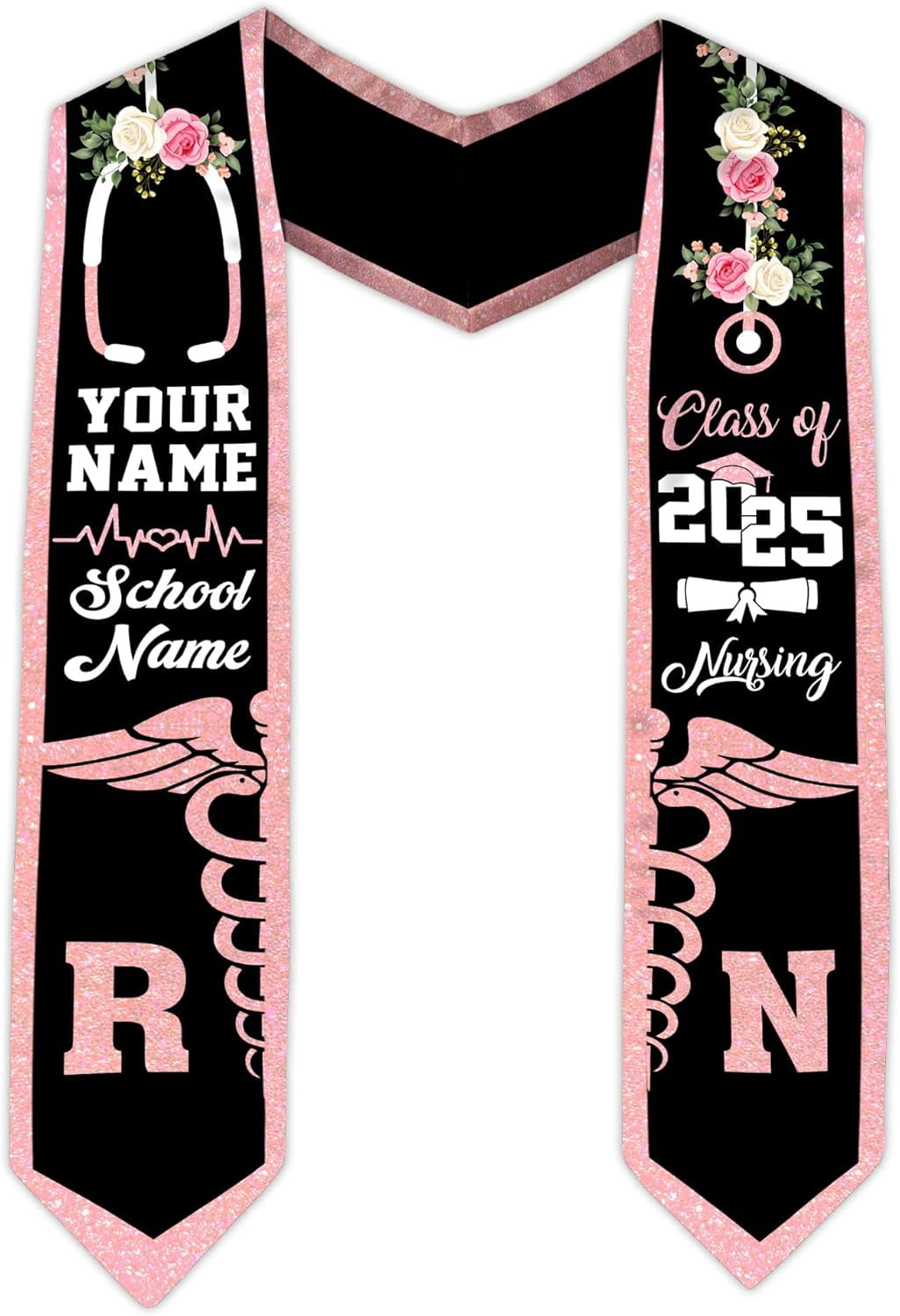 Custom Nurse Sash Graduation, RN Graduation Stole Gifts for Friends ...