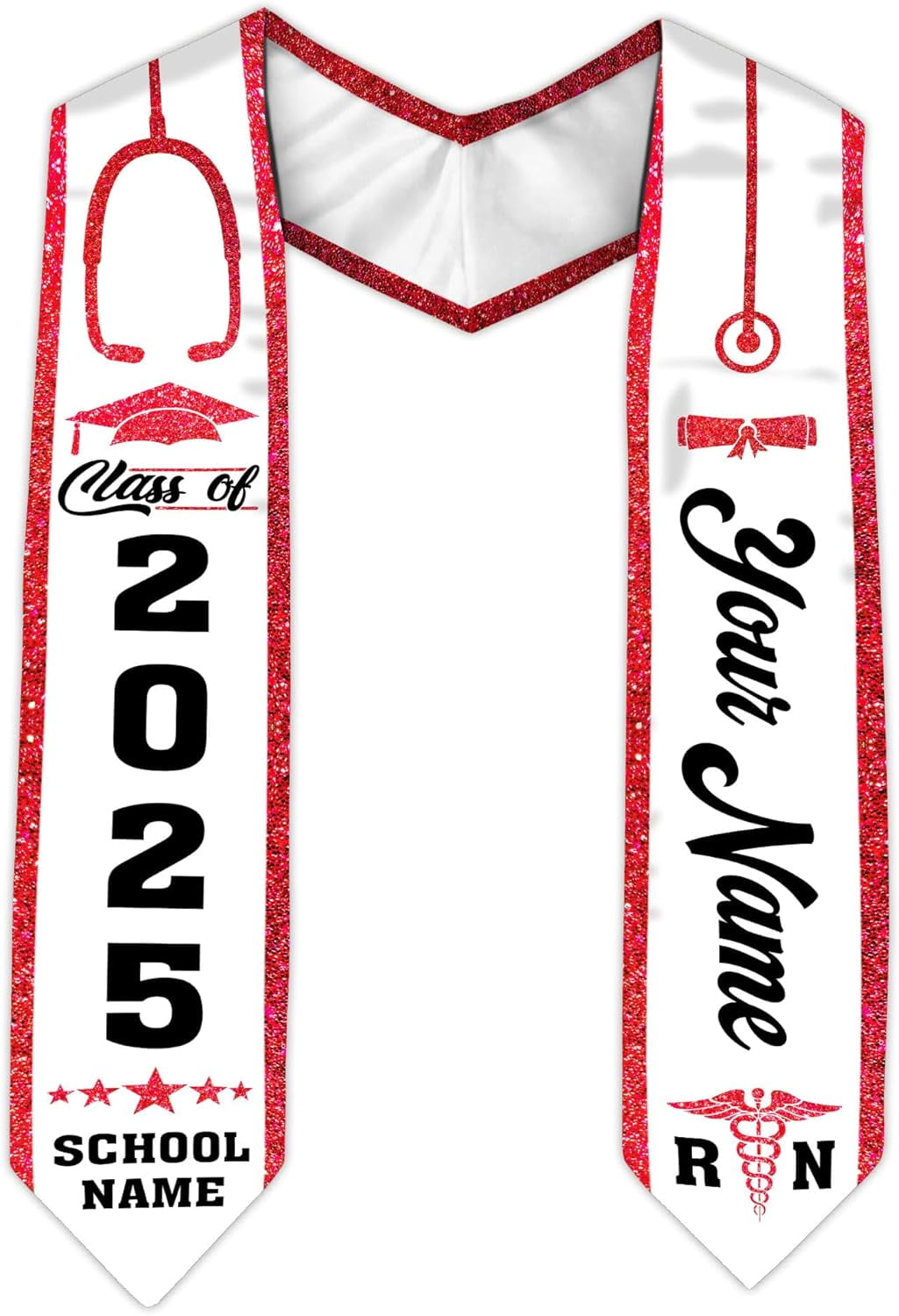 Custom Nurse Sash Graduation, RN Graduation Stole Gifts for Friends ...