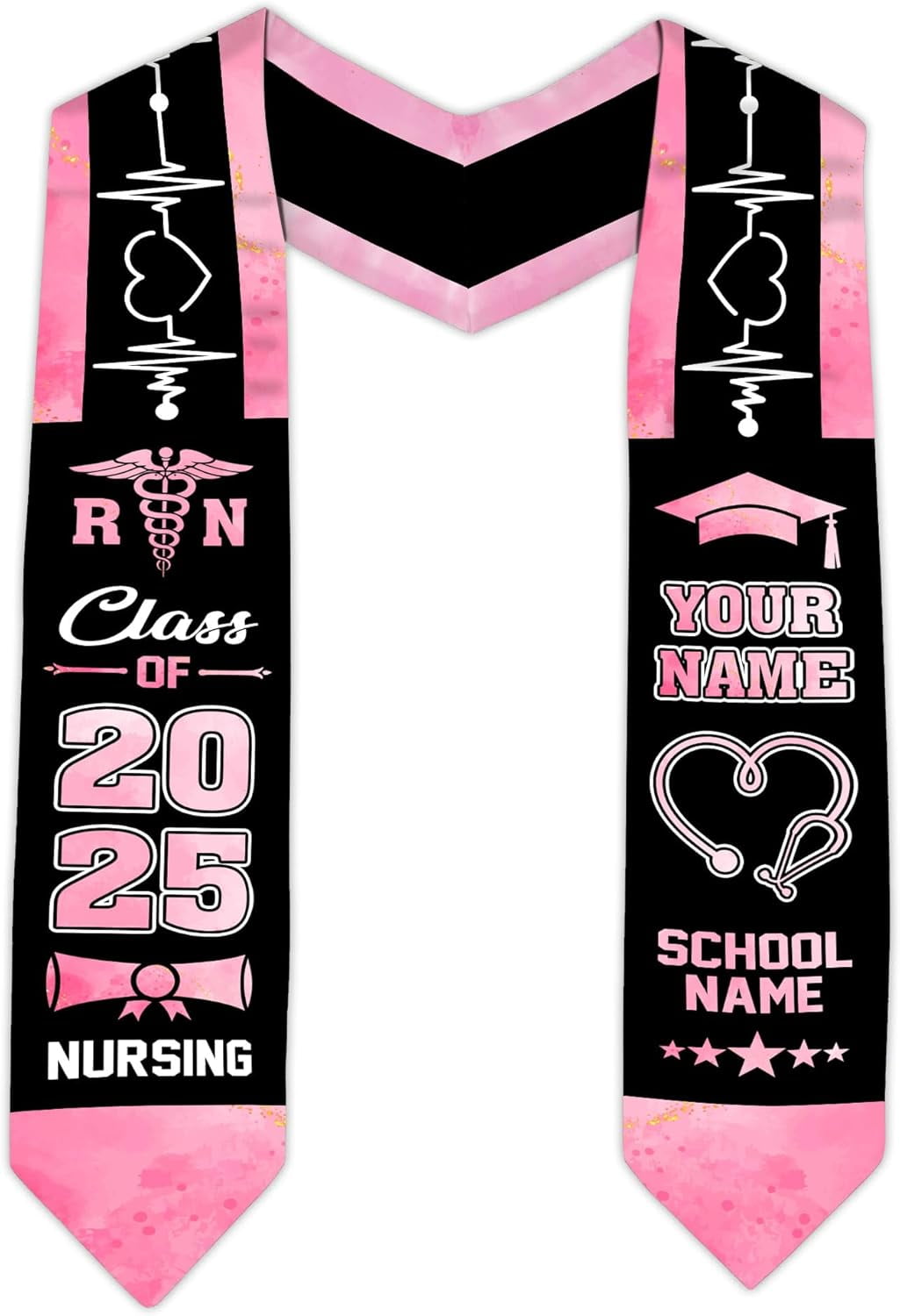 Custom Nurse Sash Graduation, RN Graduation Stole Gifts for Friends ...