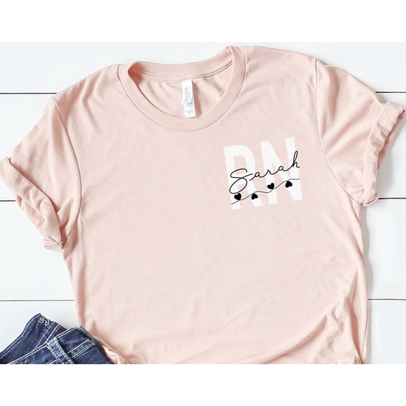 Custom Nurse Shirt Personalized RN ICU PICU Gift - Walmart.com