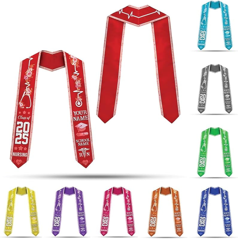 Custom Nursing Graduation Stole 2025,Personalized RN Stole,Nurse ...