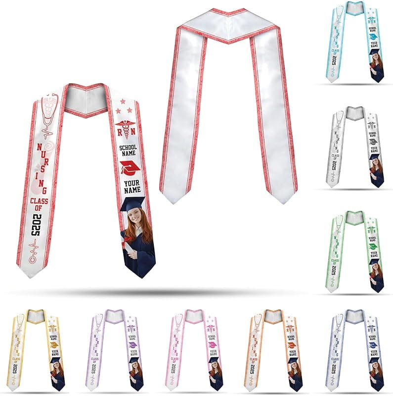 Custom Nursing Graduation Stole 2025,Personalized RN Stole,Nurse ...