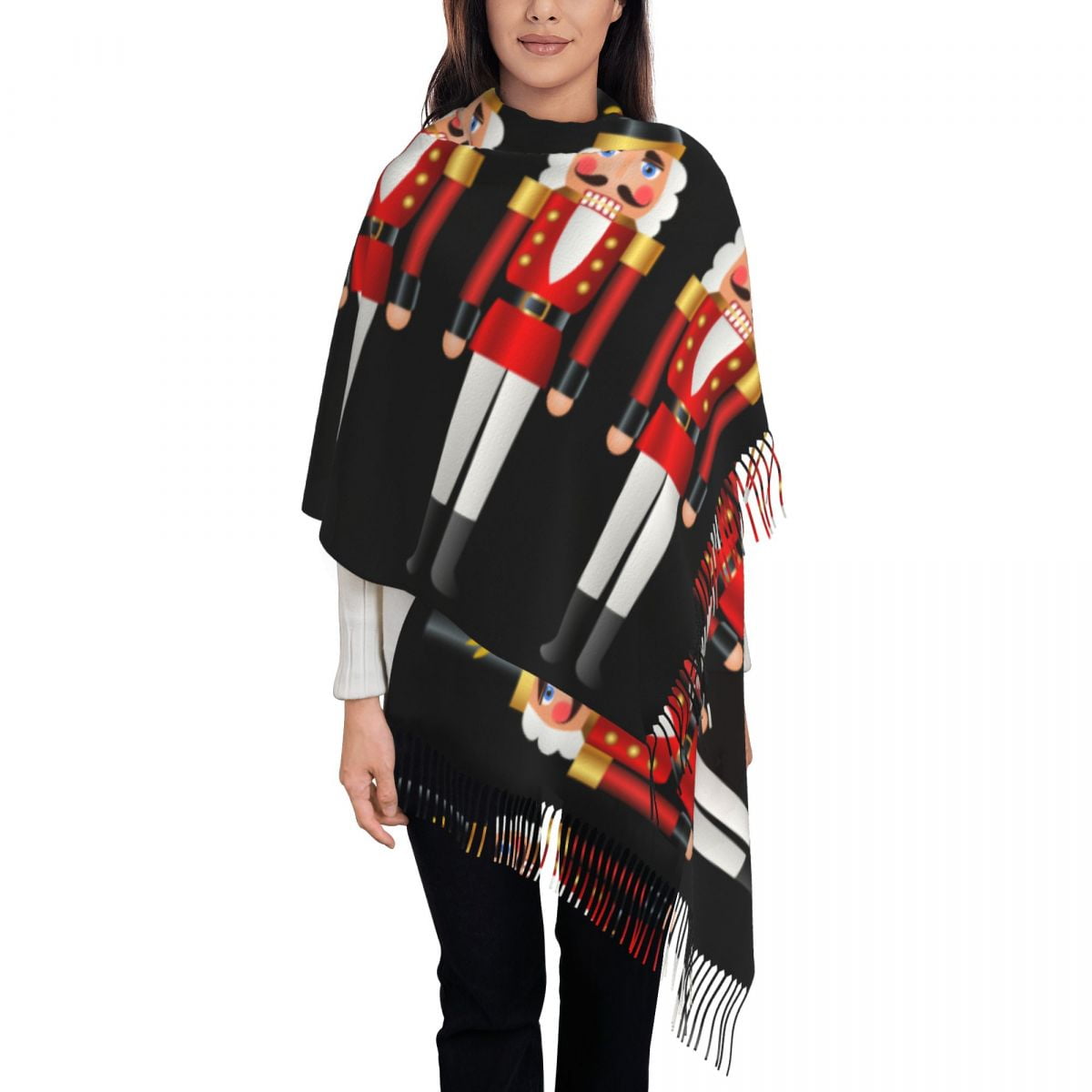 Custom Nutcracker Ballet Dancer Tassel Scarf Women Soft Shawls Wraps ...