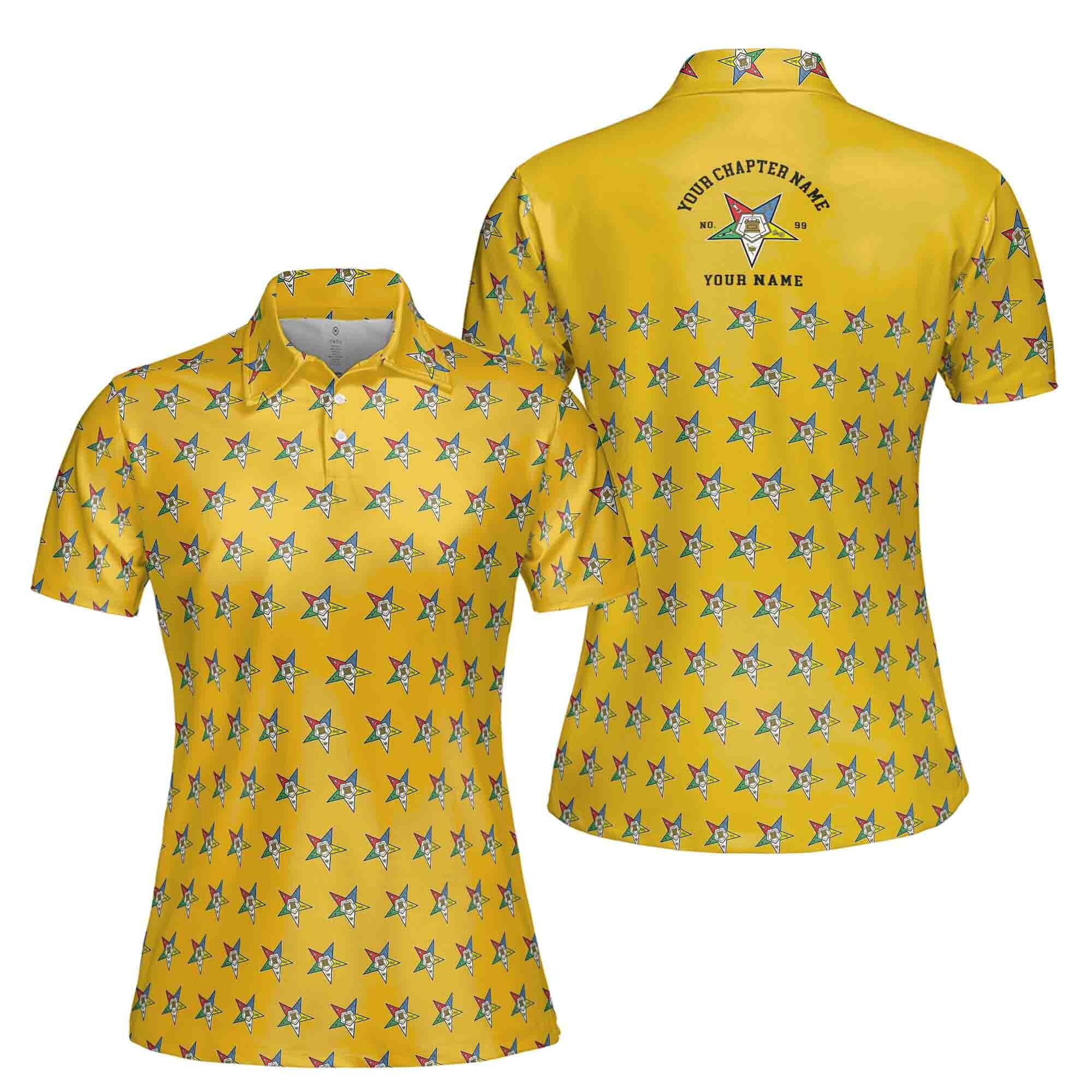 Custom OES Order of The Eastern Star Masonic Multi-color Women Polo ...
