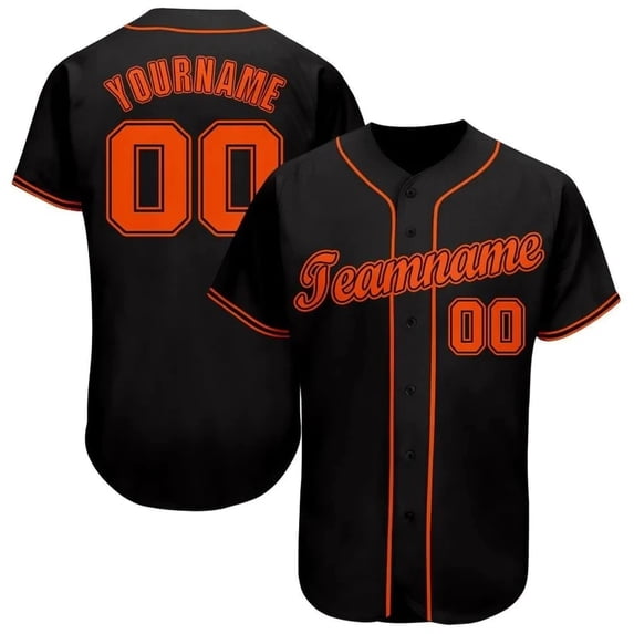 Custom Orange Baseball Jersey Men and Women Section Shirt 3D Printed ...