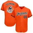 Custom Orange Black-White Authentic Baseball Jersey - Hot Sale 2026 ...