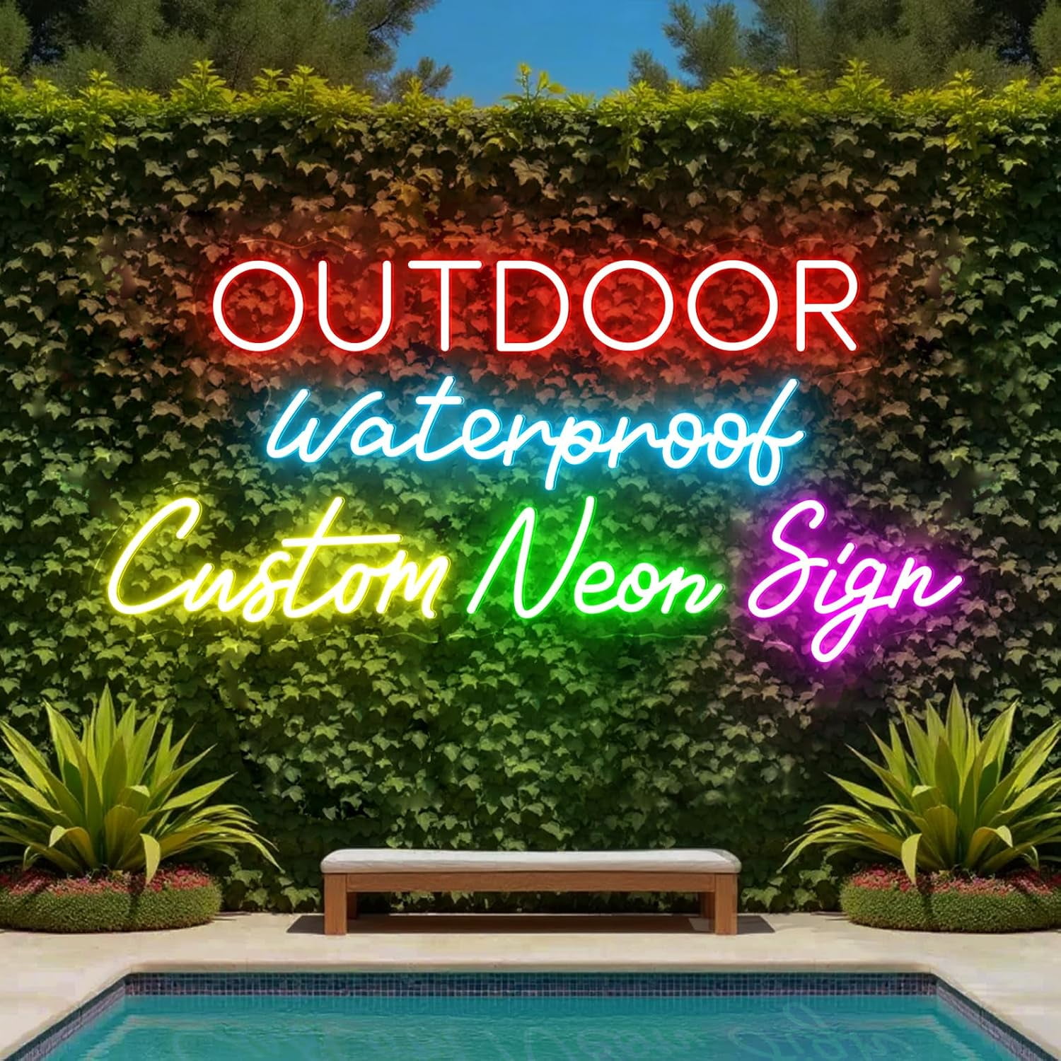 Custom Outdoor Neon Sign, Large Personalized Outdoor LED Sign ...