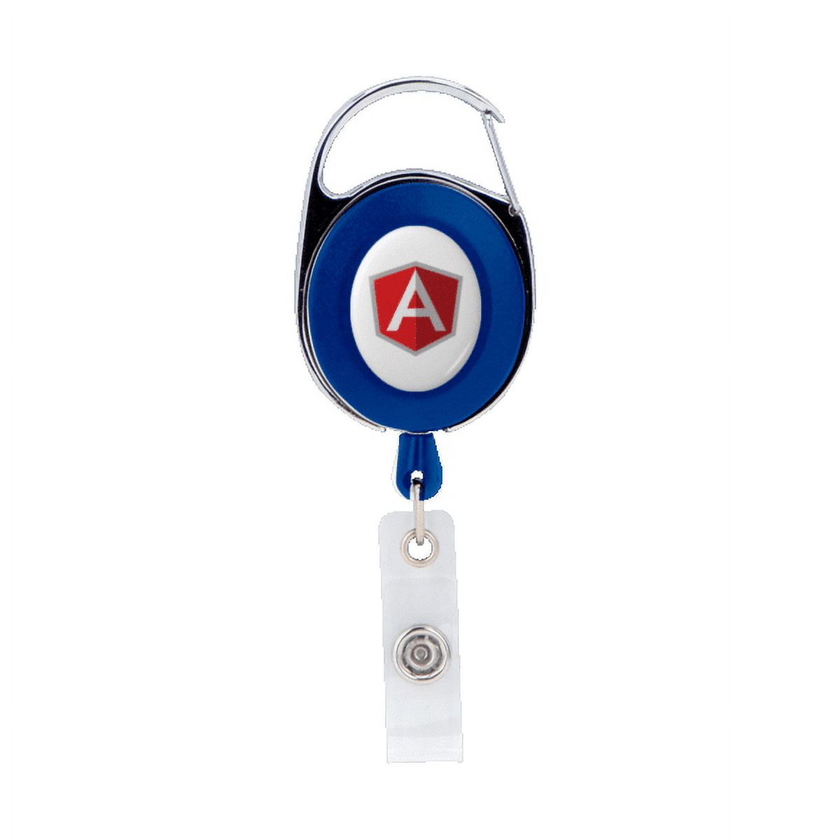 Custom Oval Metal Retractable Badge Reel with Carabiner, Set of 500 ...