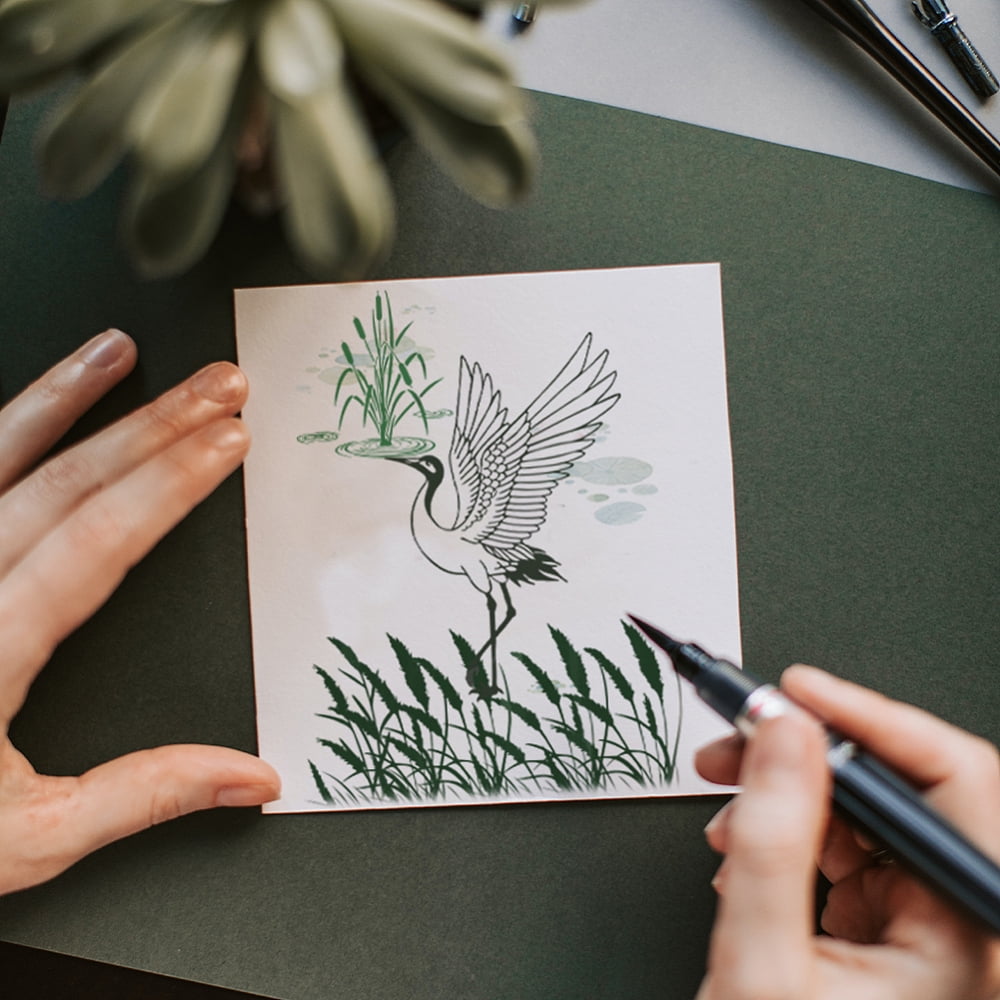 Custom PVC Plastic Clear Stamps for DIY Scrapbooking Photo Album Decorative Cards Making Crane ...