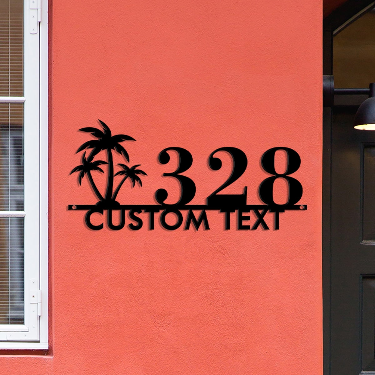 Custom Palm Trees Metal House Number Sign Modern Address Sign Art Decor ...