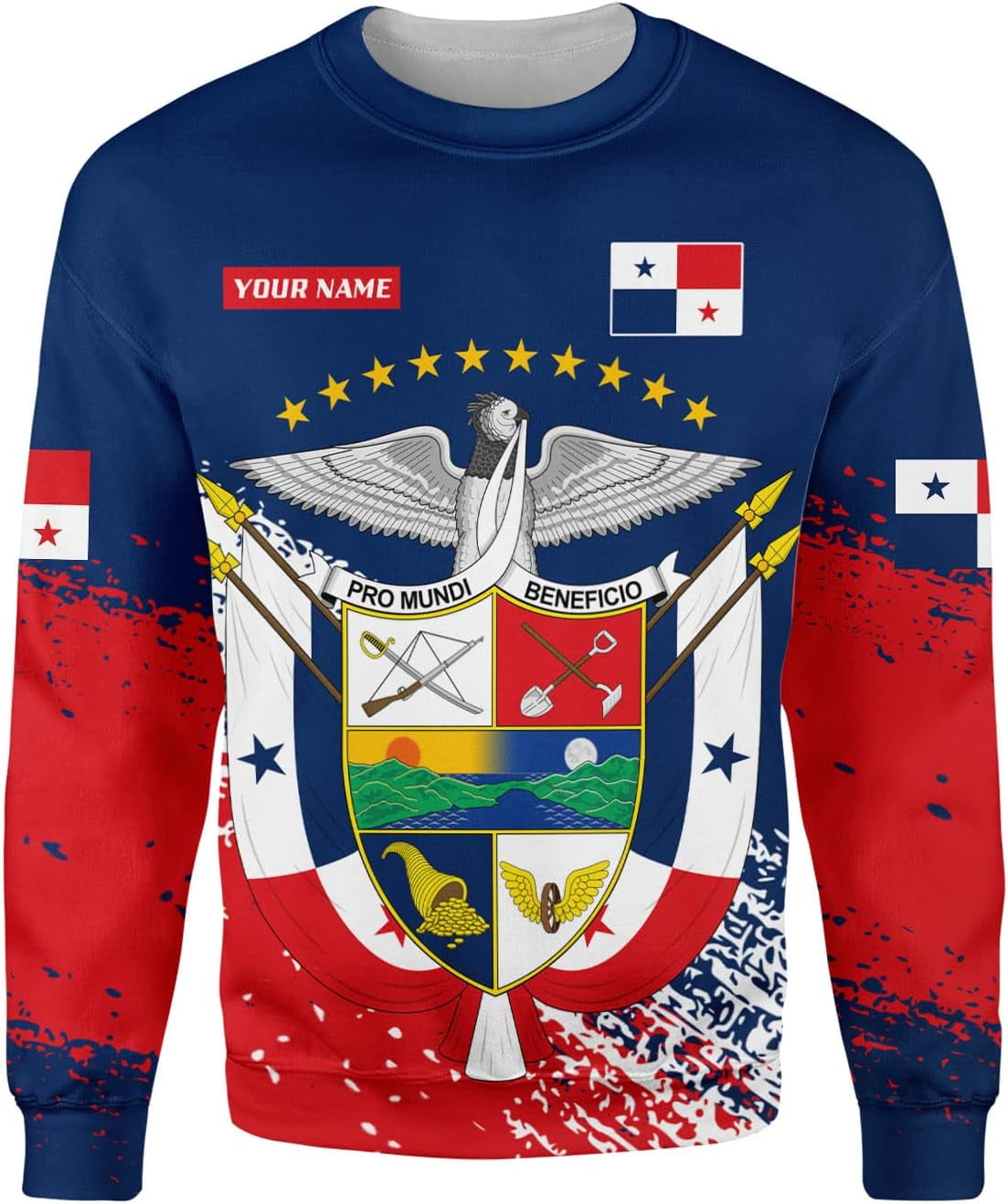 Custom Panama Shirts for Men 3D Panama Coat of Arms Shirts Panamanian ...