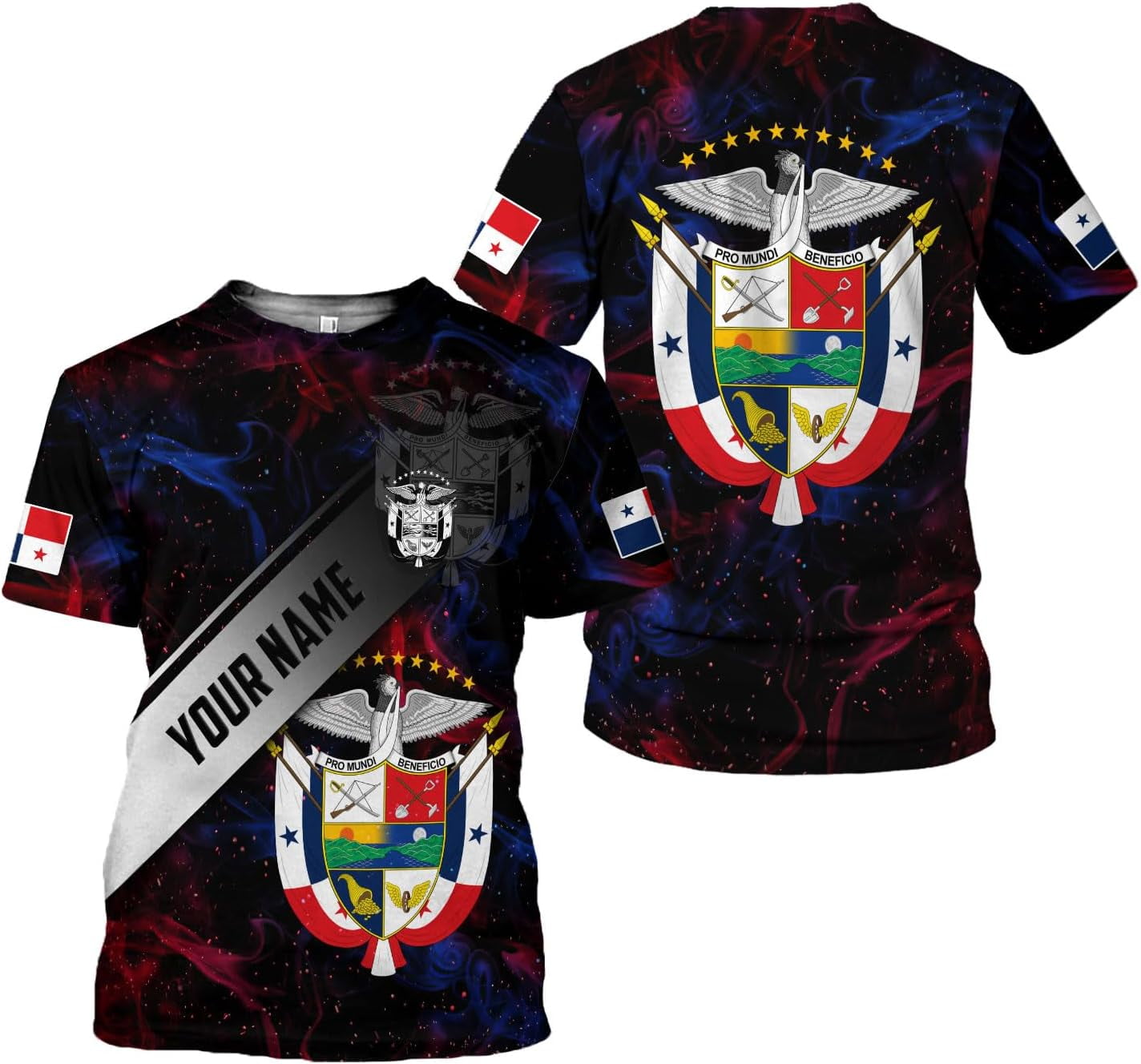 Custom Panama Shirts for Men 3D Panama Coat of Arms Shirts Panamanian ...