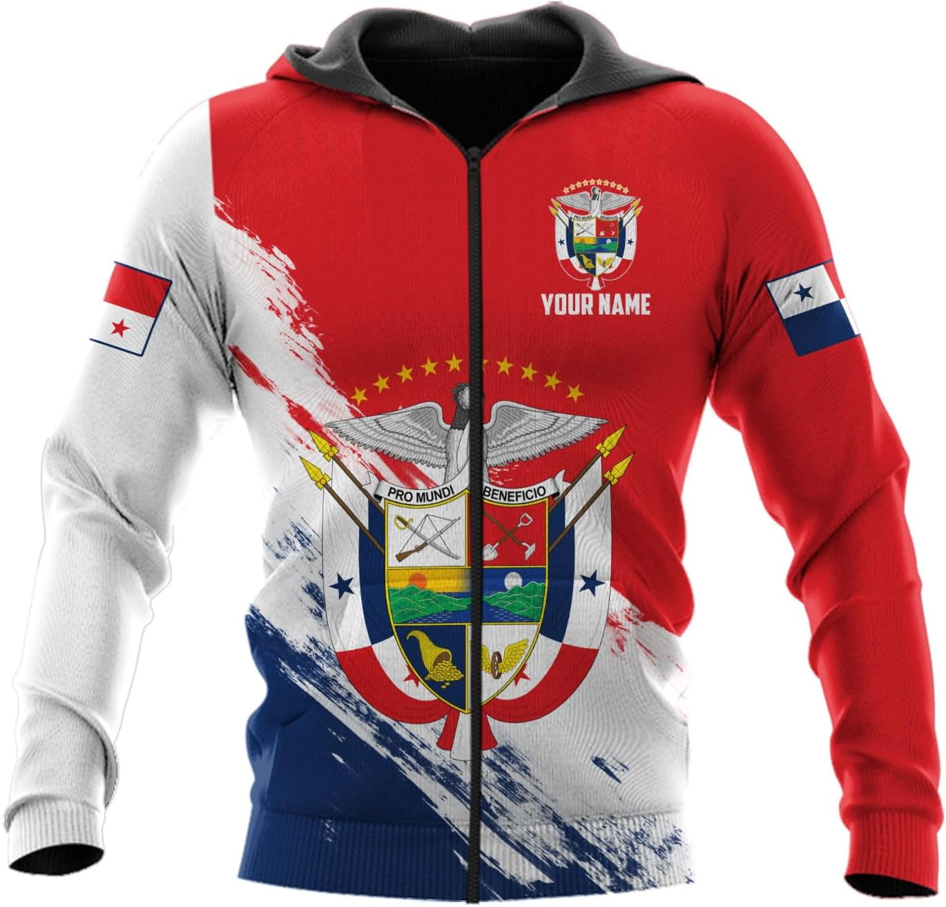 Custom Panama Shirts for Men 3D Panama Coat of Arms Shirts Panamanian ...
