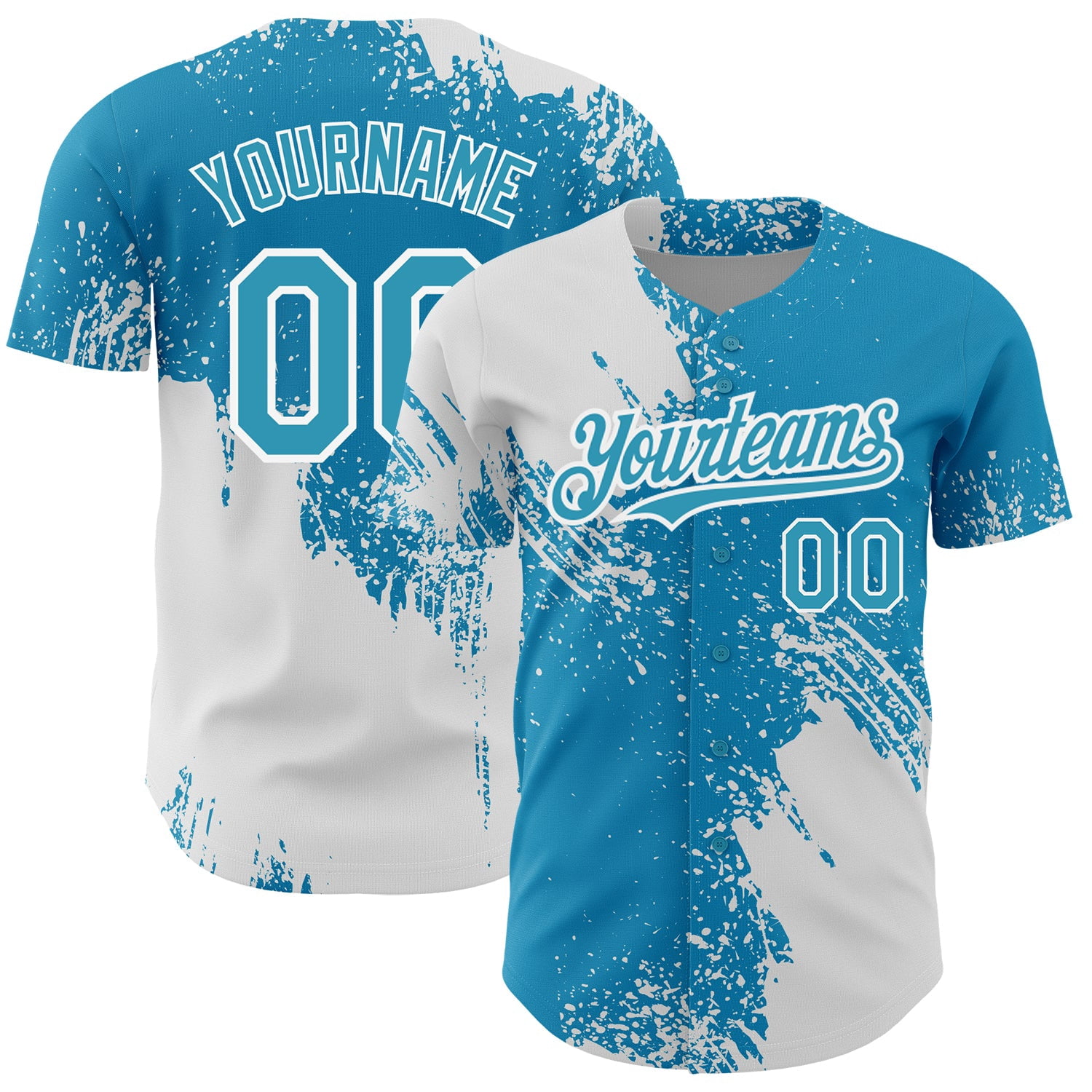 Custom Panther Blue White 3D Pattern Design Abstract Brush Stroke ...