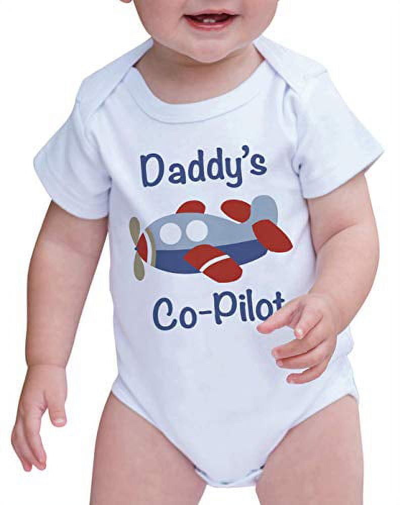 Custom Party Shop Baby Boy's Daddy's Co-Pilot Onepiece Red and Blue ...