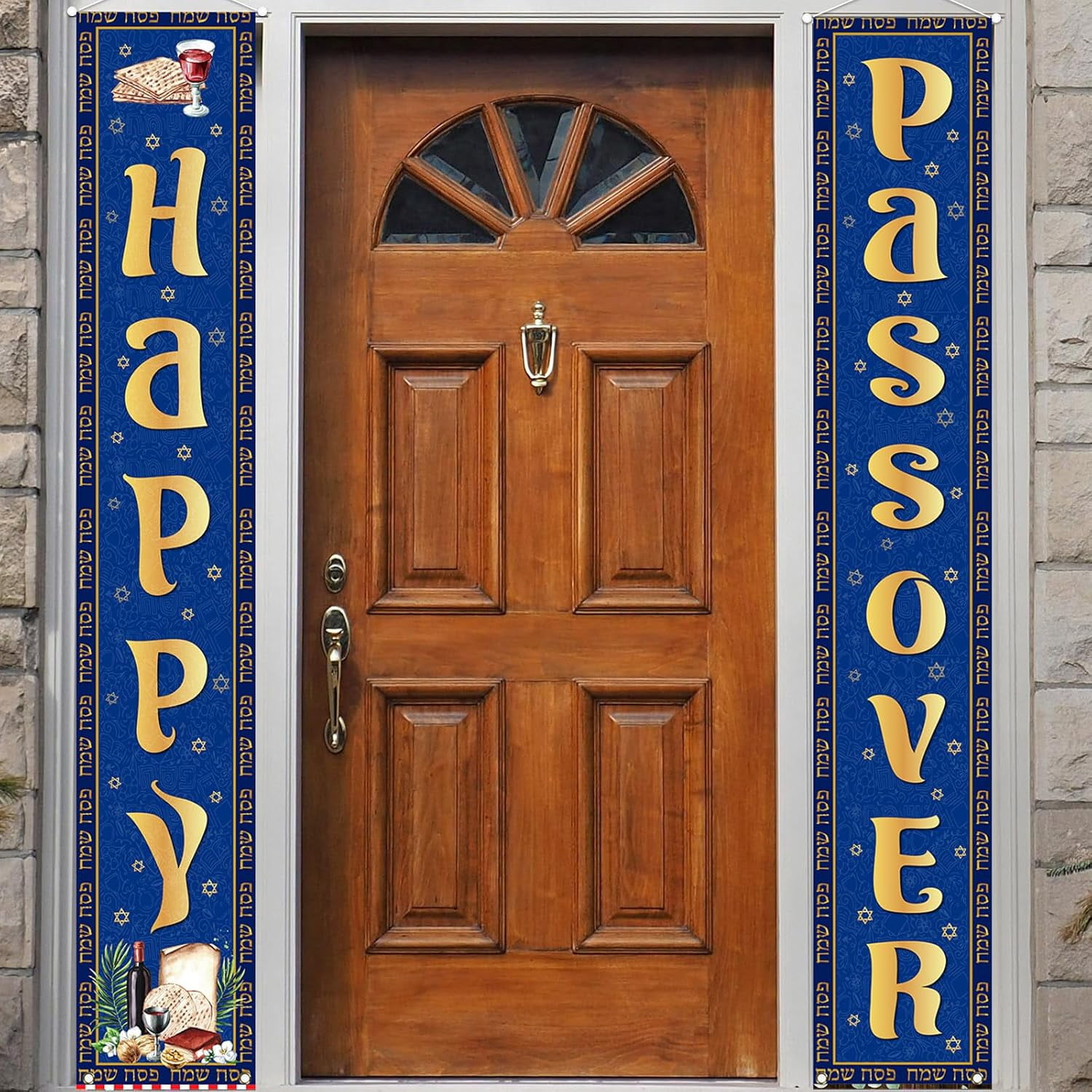 Custom Passover Decorations Outdoor Happy Passover Porch Sign Banner ...