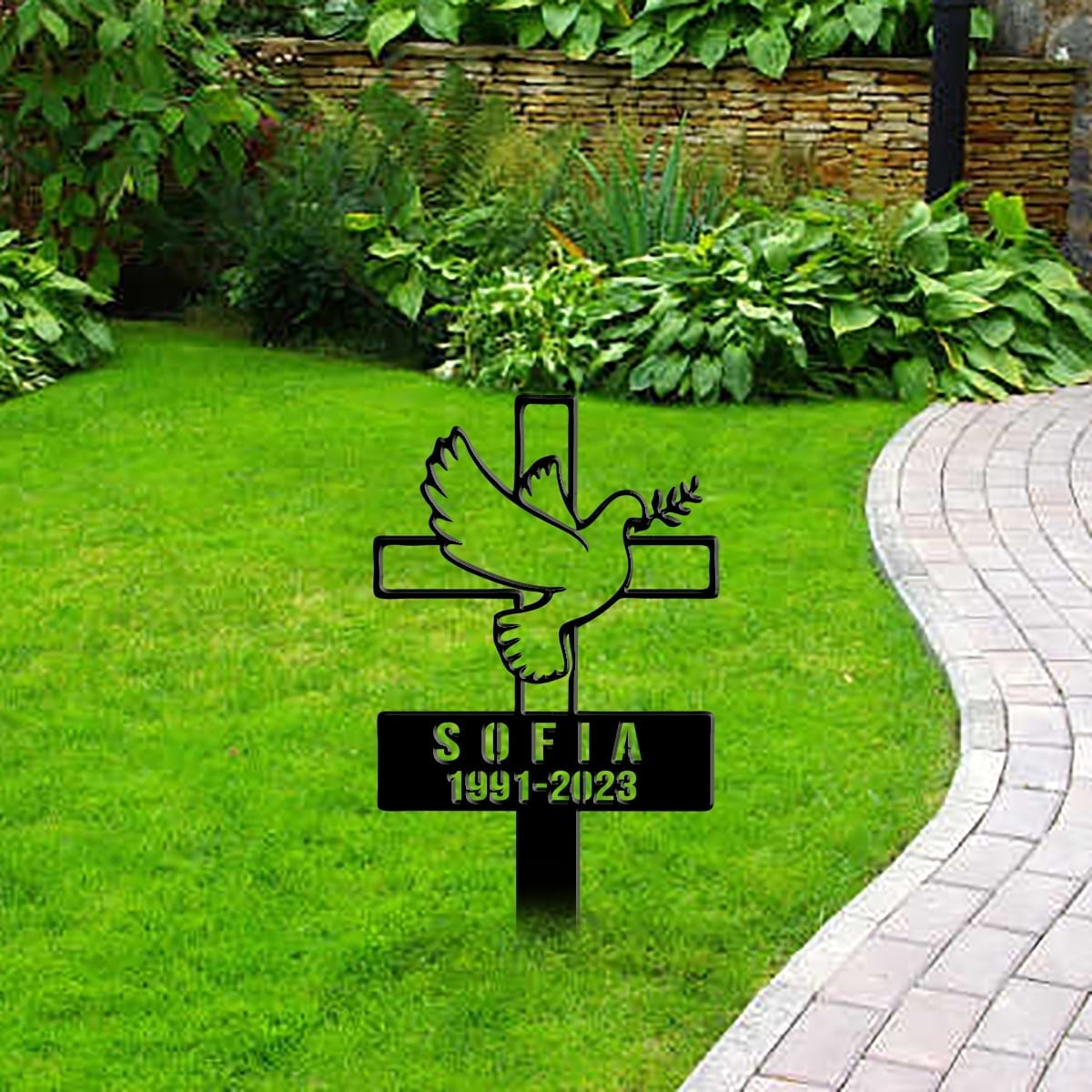 Custom Peace Memorial Metal Stake, Pigeon Garden Stake Signboard Ground ...